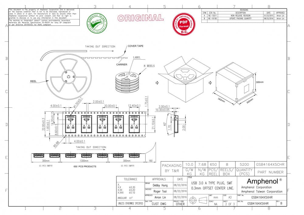 Amphenol GSB416445CHR drawing page 2