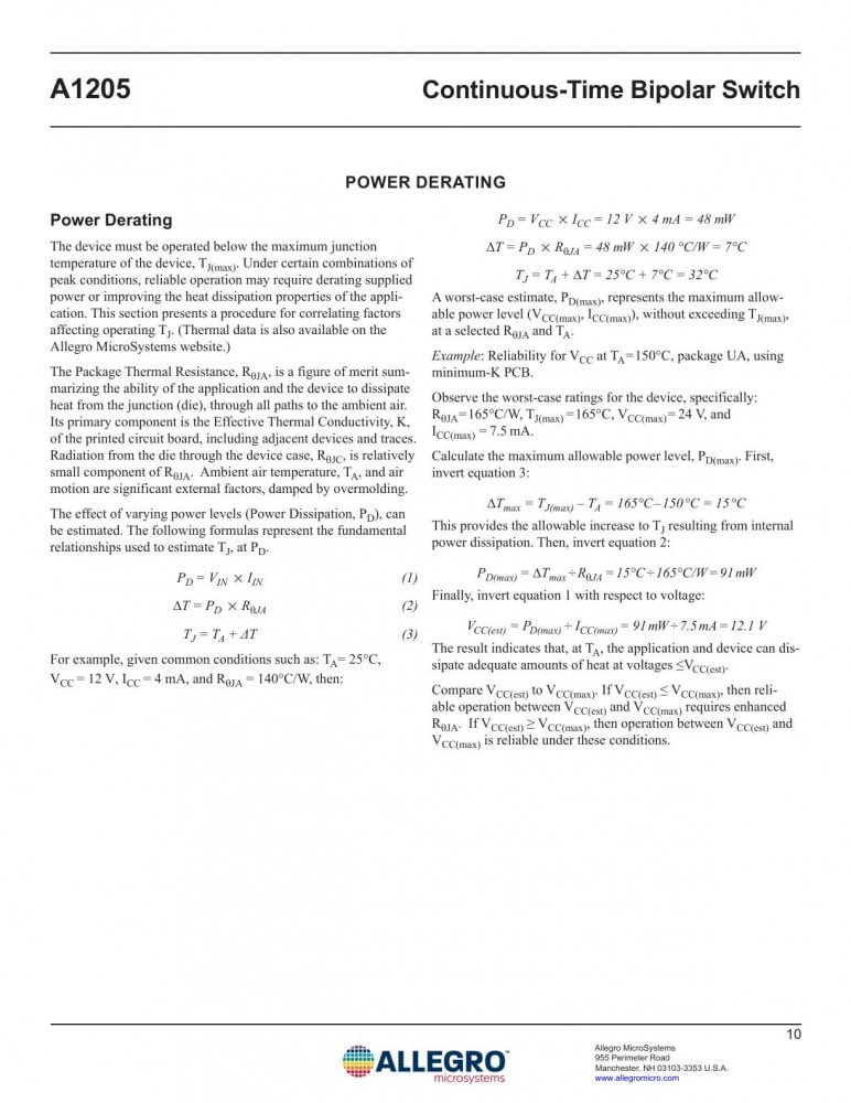 A1205 datasheet page 10