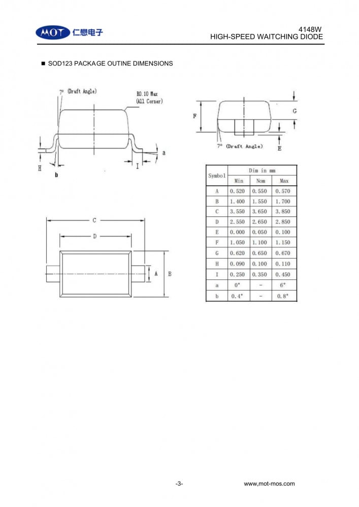 MOT 4148W datasheet page 3