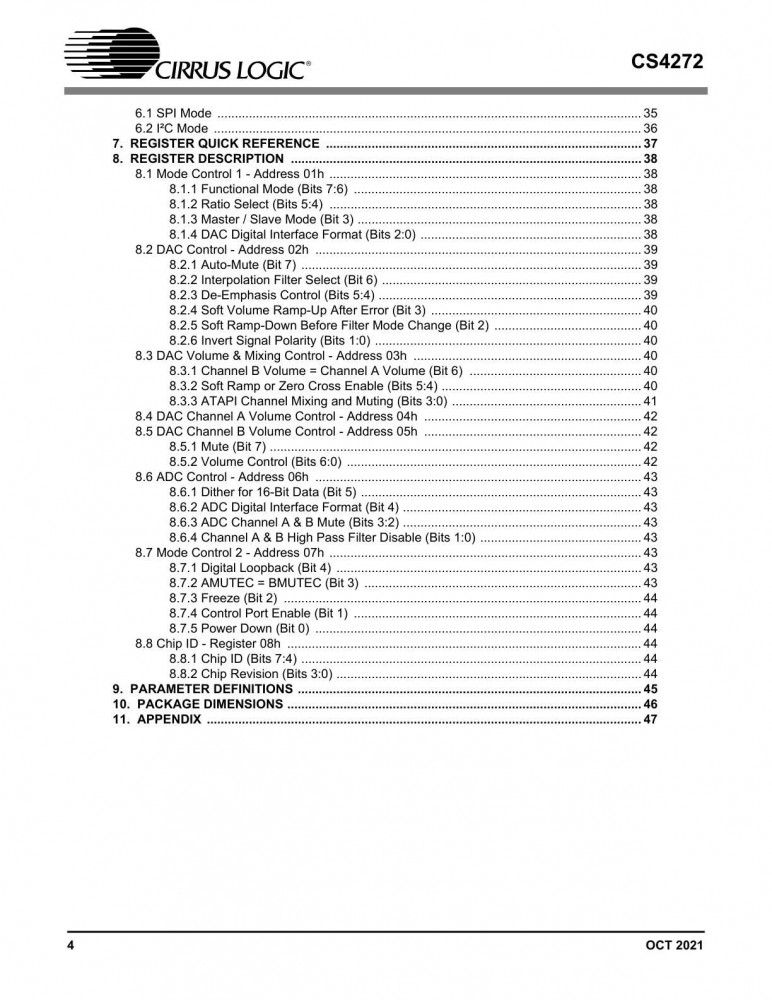 CS4272 datasheet page 4