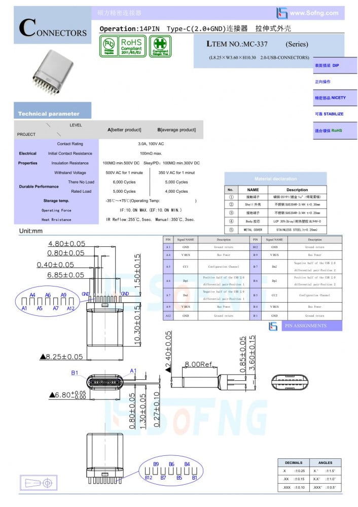 SOFNG MC-337 technical drawing preview