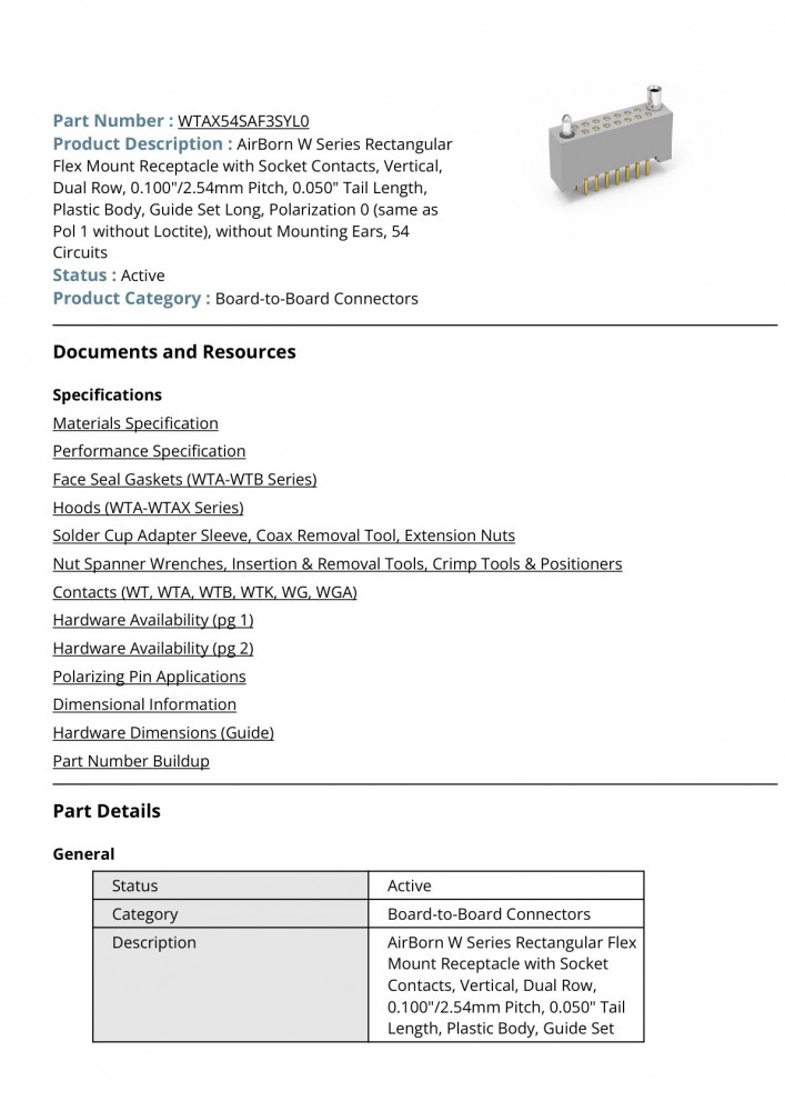 WTAX54SAF3SYL0 technical document page 1