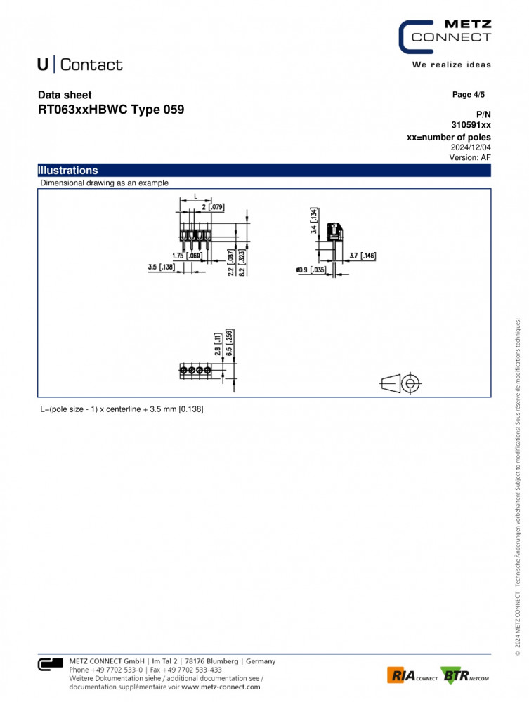 METZ CONNECT 31059103 datasheet page 4