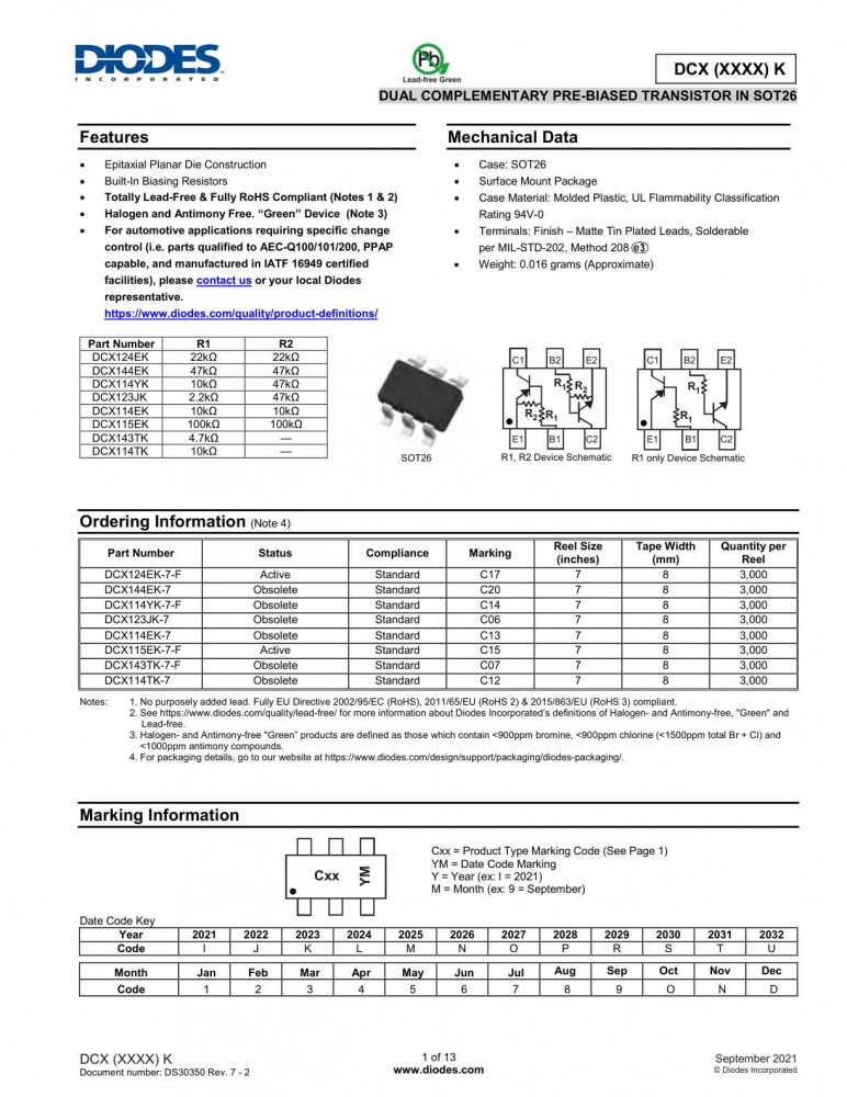 DCX124EK-7-F datasheet page 1