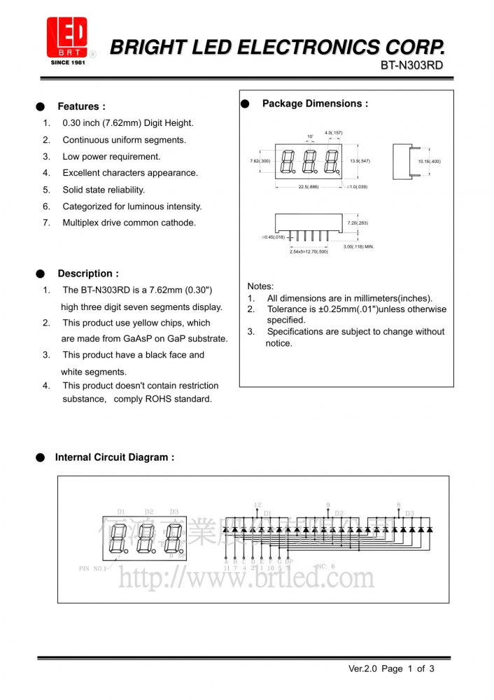 BT-N303RD product documentation sheet 1