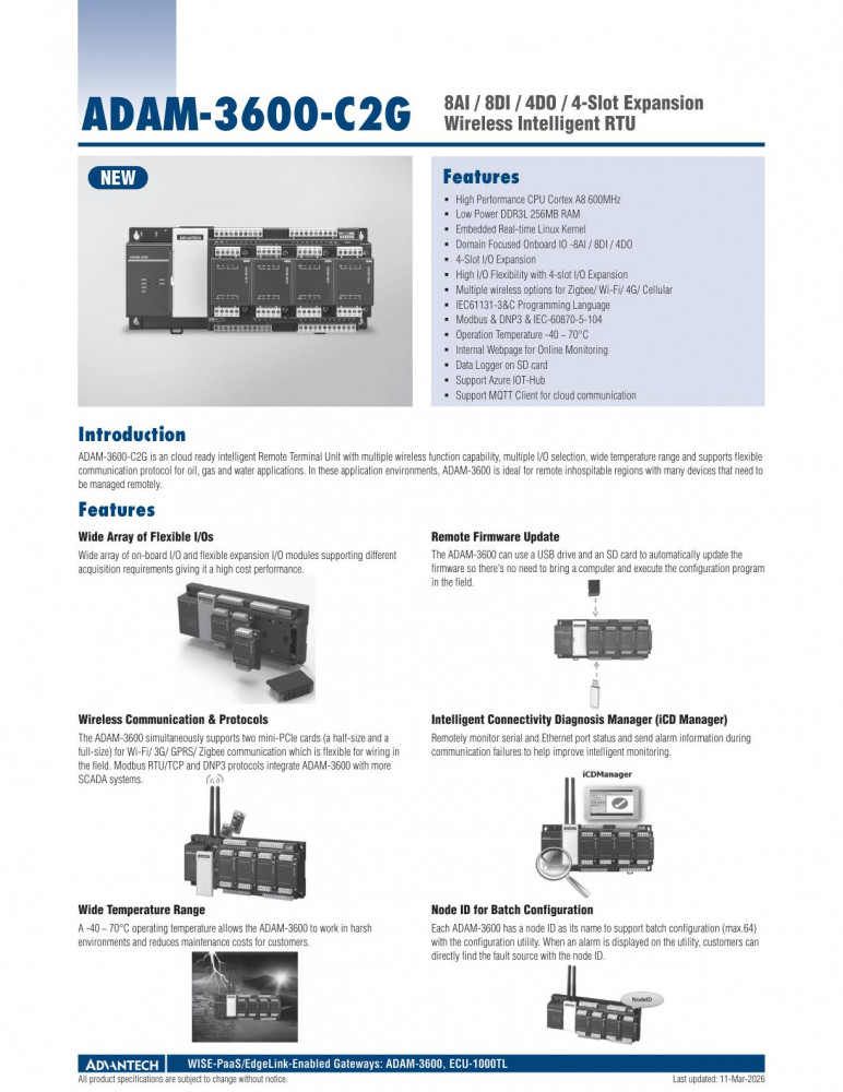 ADAM-3600 technical document page 1