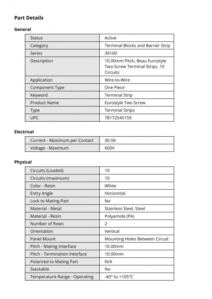 MOLEX 391002010 product document, page 2