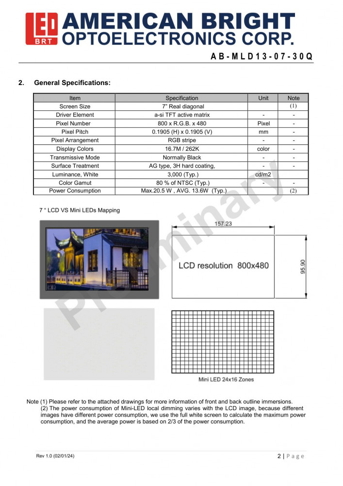 AB-MLD13-07-30Q datasheet page 2