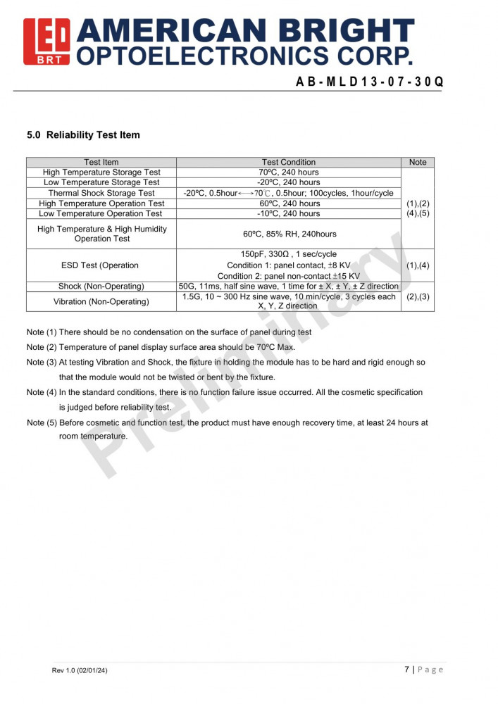 AB-MLD13-07-30Q datasheet page 7