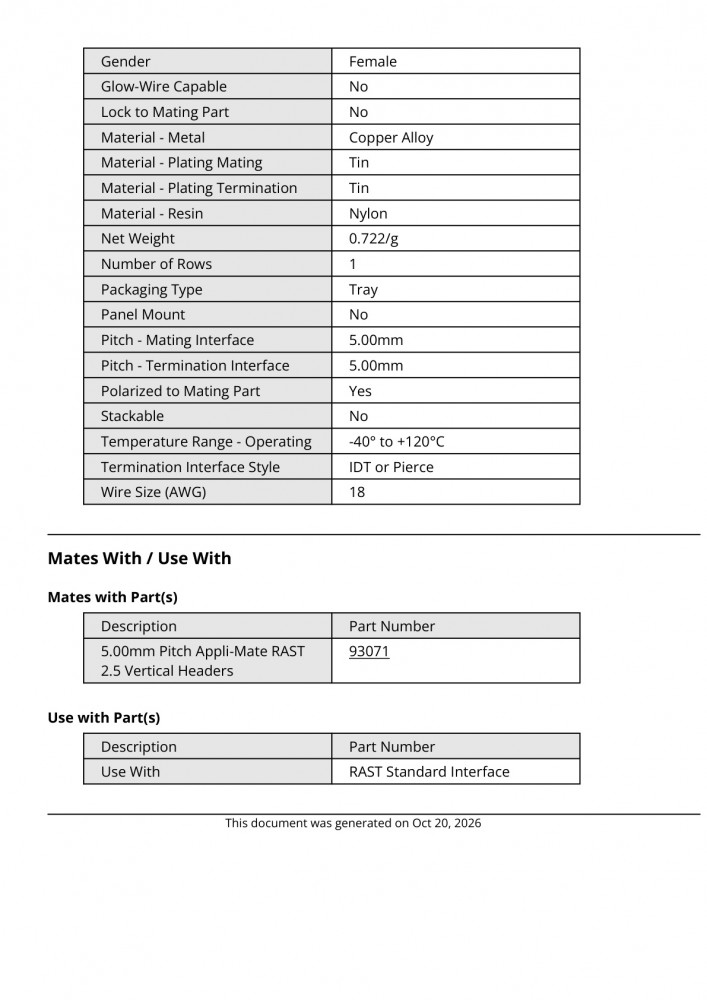 MOLEX 2203300002 technical document preview, page 3