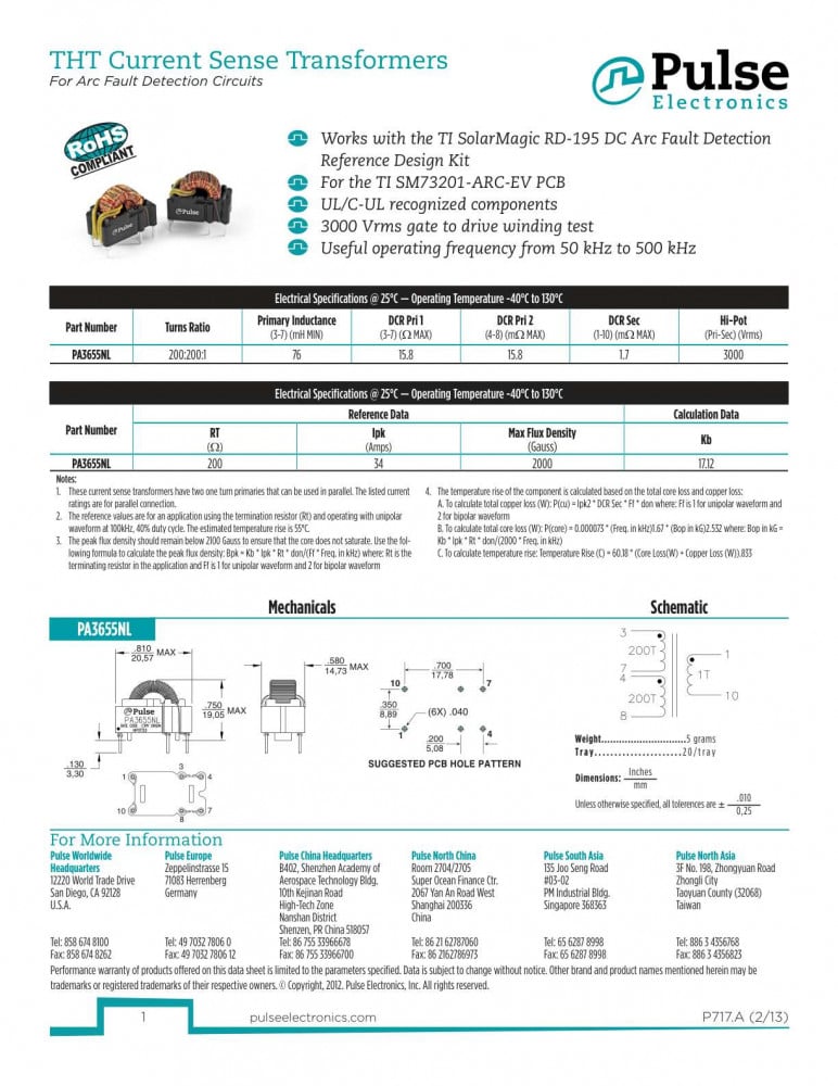 PA3655NL technical document preview