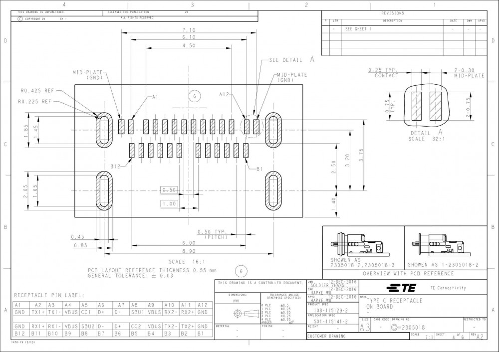 TE Connectivity 2305018-2 drawing page 4