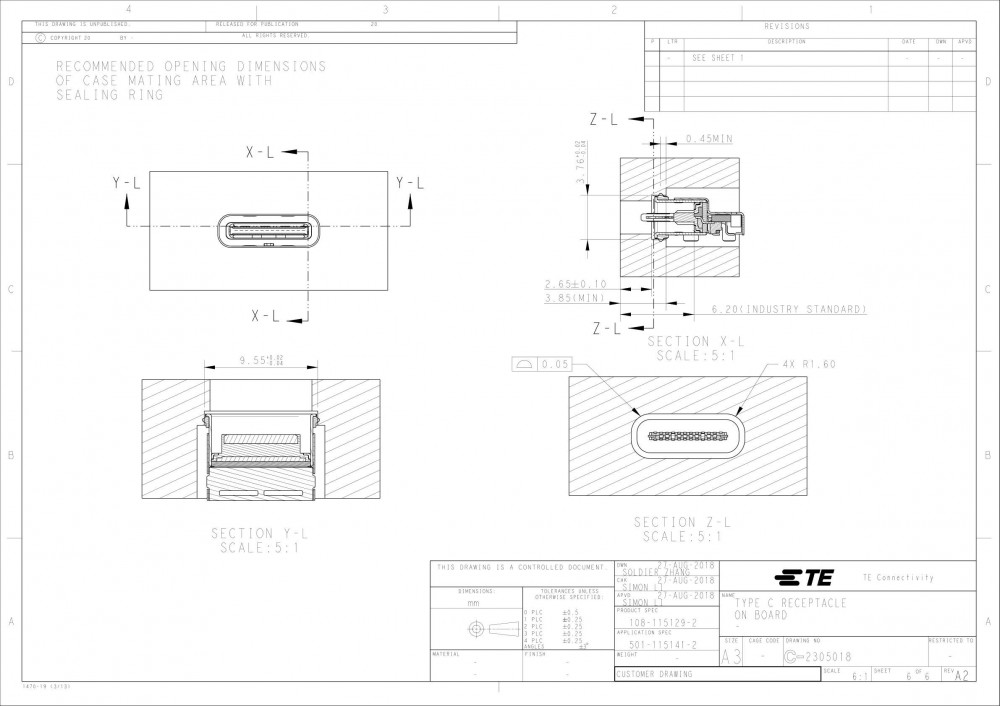 TE Connectivity 2305018-2 drawing page 6