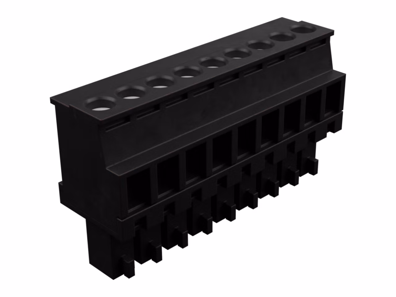 3.81mm Pitch Eurostyle Vertical Plug, with Standard Imprinting, Front Wire Entry, Black, 9 Circuits for sale