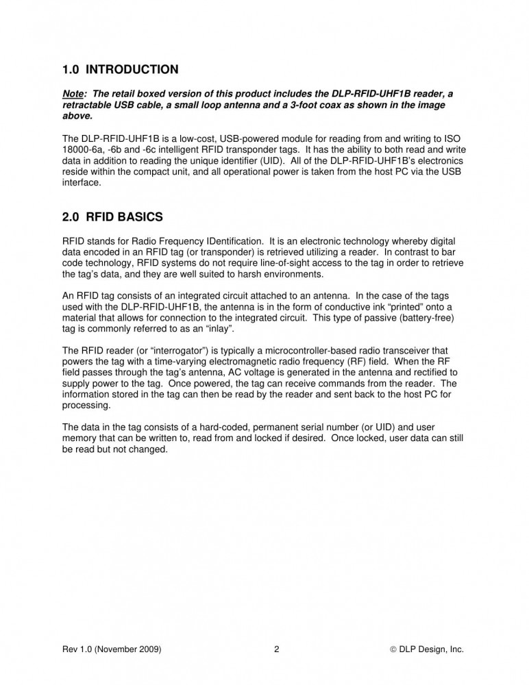 DLP-RFID-UHF1B document page 2
