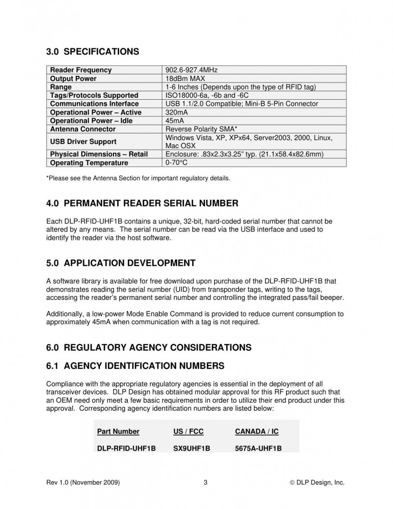 DLP-RFID-UHF1B document page 3