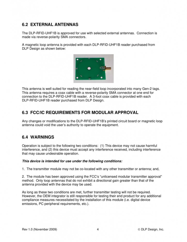 DLP-RFID-UHF1B document page 4