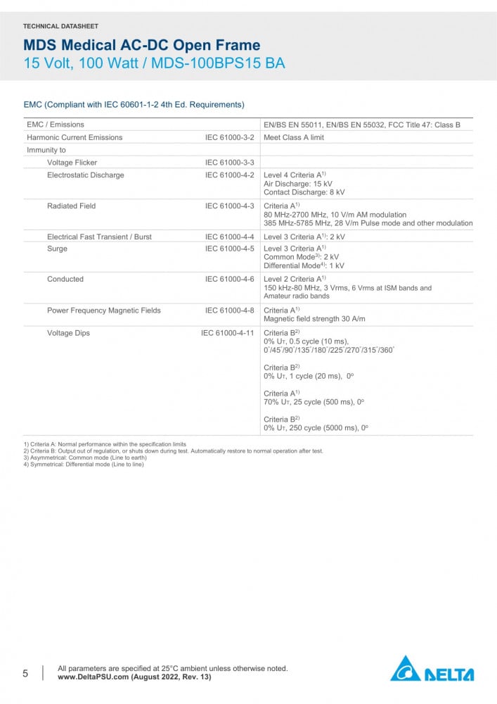 MDS-100BPS15 BA datasheet page 5