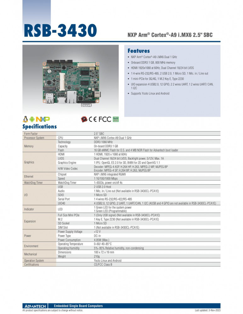 RSB-3430 product documentation page 1