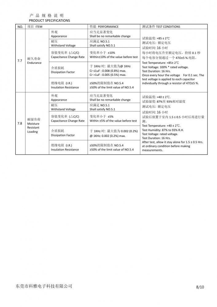 KYET specification page 8