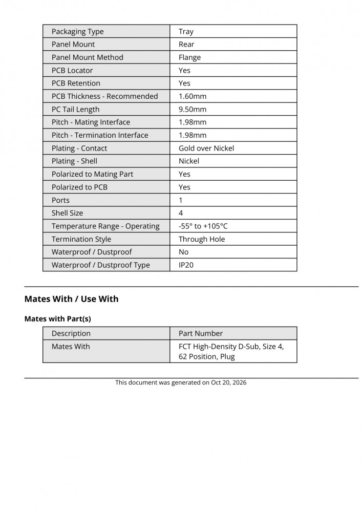 MOLEX 1731130070 technical document, page 3