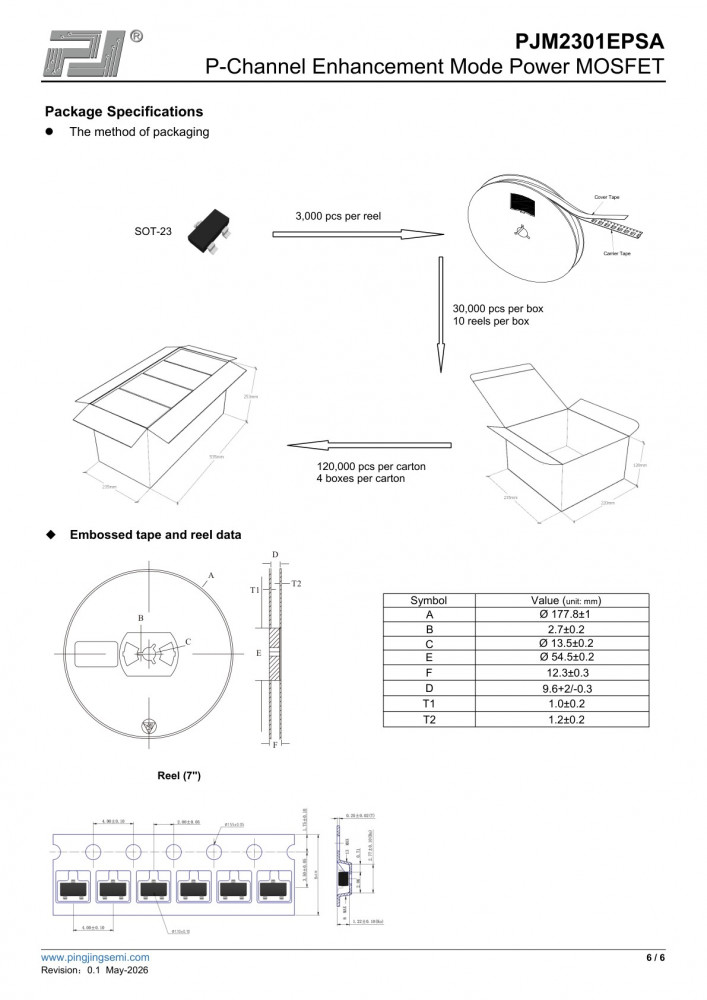 PJM2301EPSA datasheet page 6