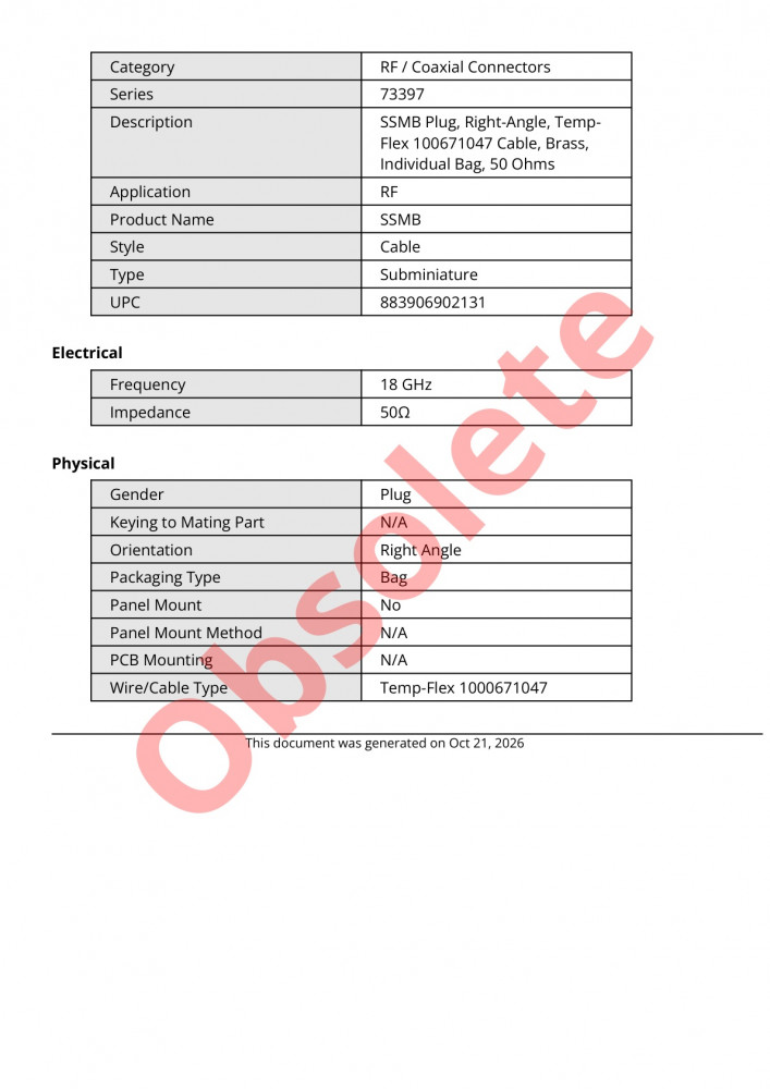 Technical document image 2 for MOLEX 733976050
