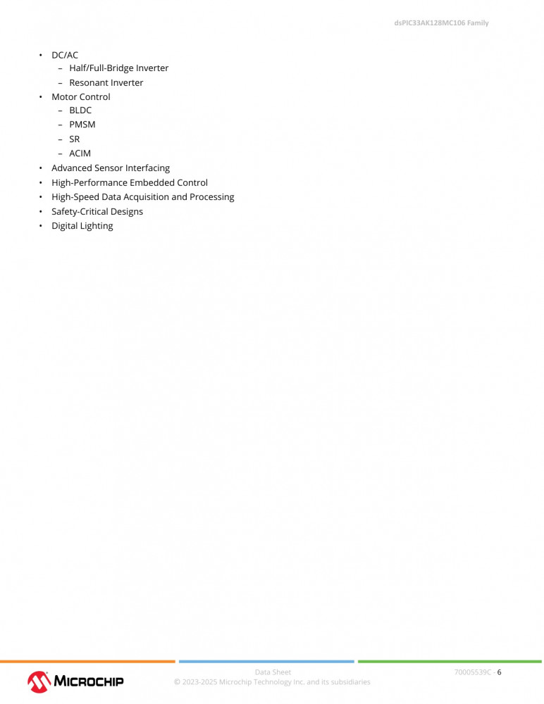 DSPIC33AK128MC105 datasheet page 6