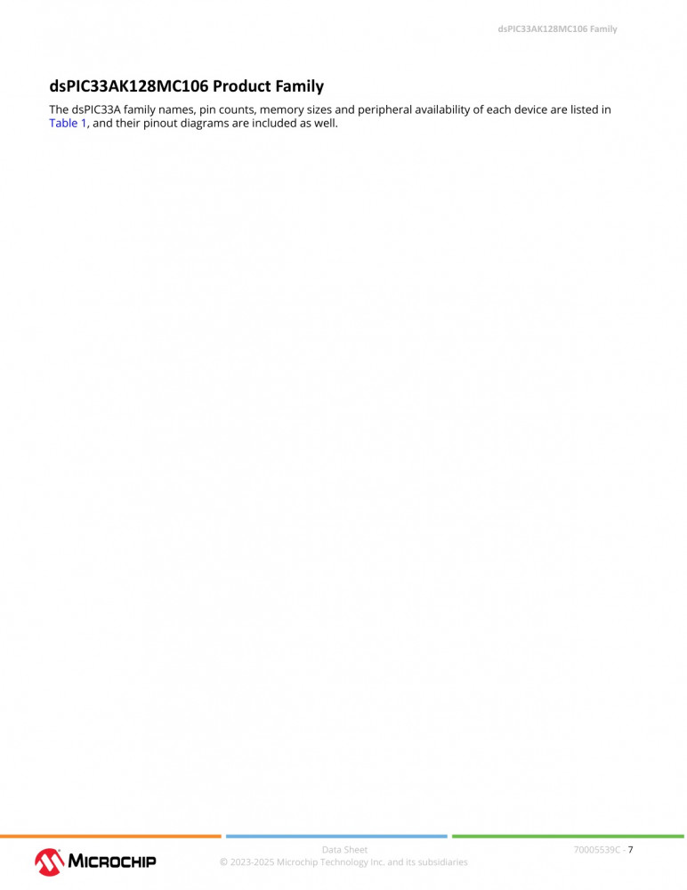 DSPIC33AK128MC105 datasheet page 7