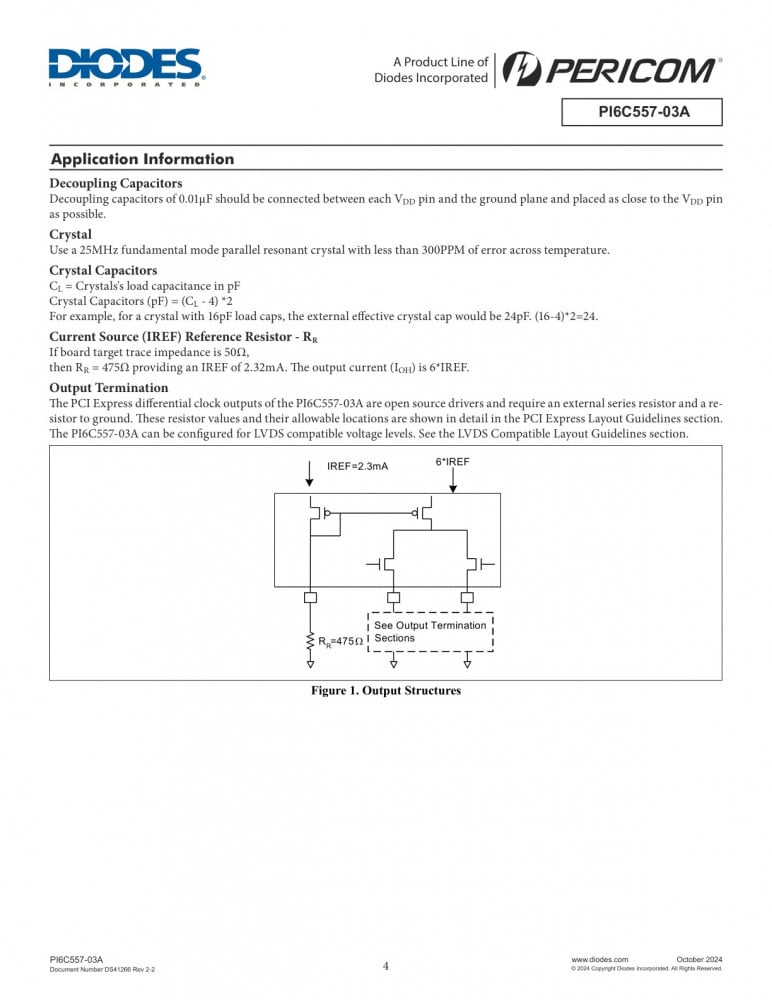 PI6C557-03ALEX datasheet page 4