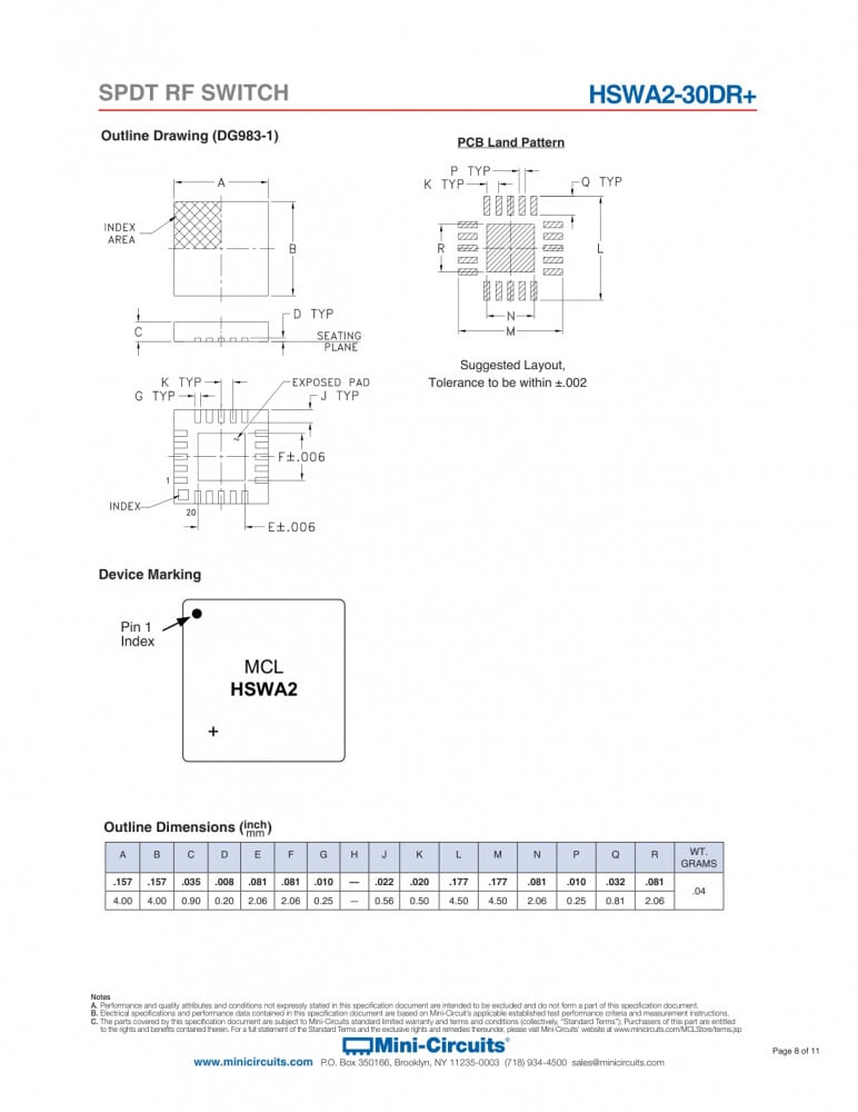 HSWA2-30DR+ datasheet page 8