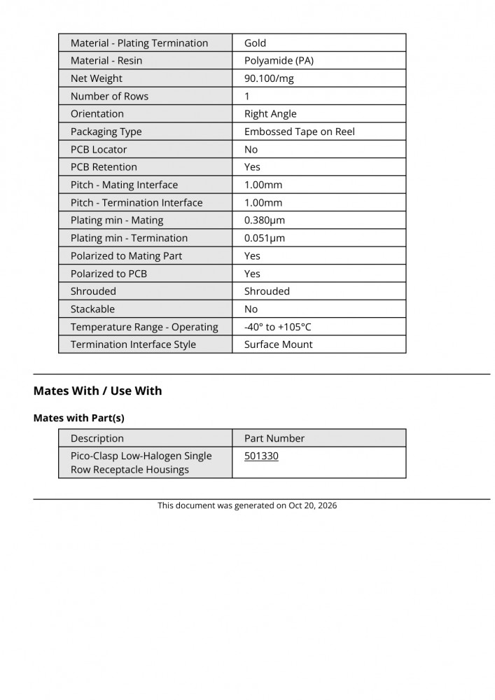MOLEX 2035580307 technical document page 3