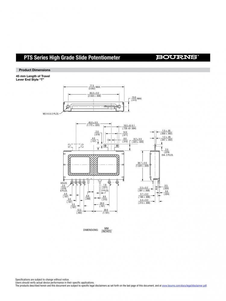 BOURNS PTS series datasheet page 4