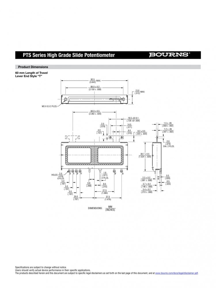 BOURNS PTS series datasheet page 5
