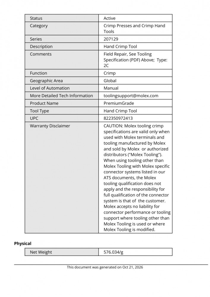 Product tooling document preview, page 2