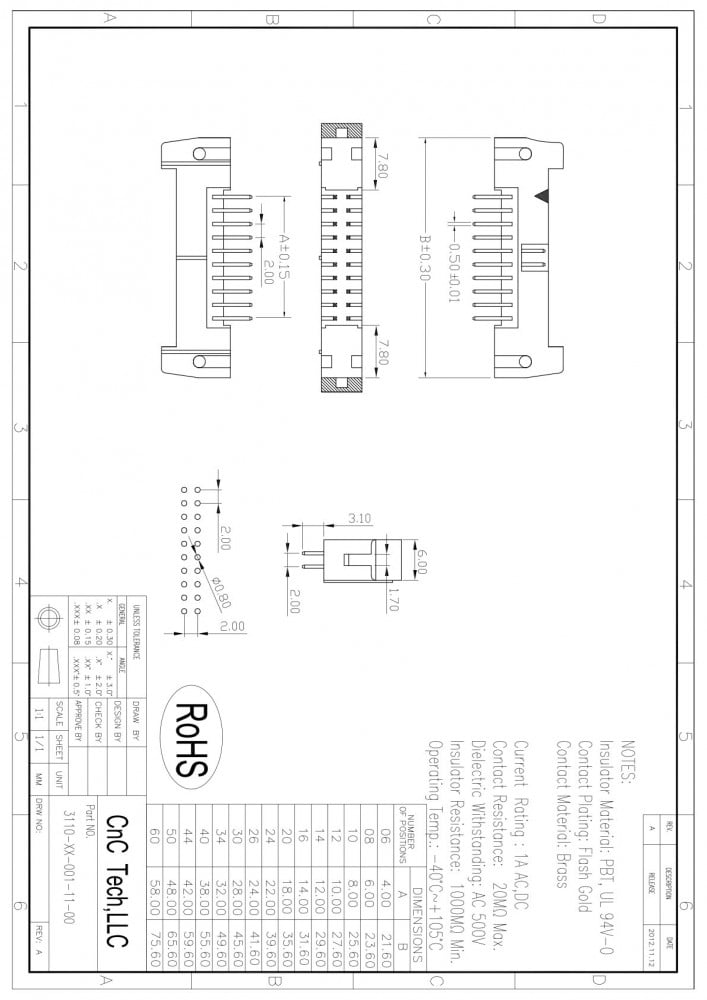 CNC Tech 3110-16-001-11-00 technical drawing page 1
