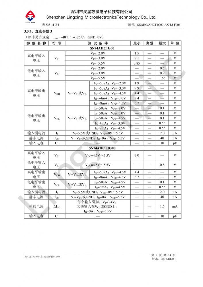 SN74AHCT1G00DB(LX) datasheet page 8