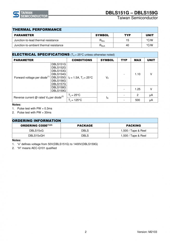 DBLS153G datasheet page 2