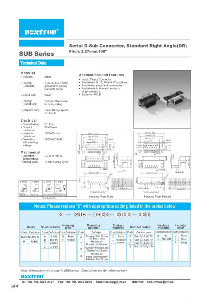 Nextron Z-SUBDRAF607A002 technical document preview