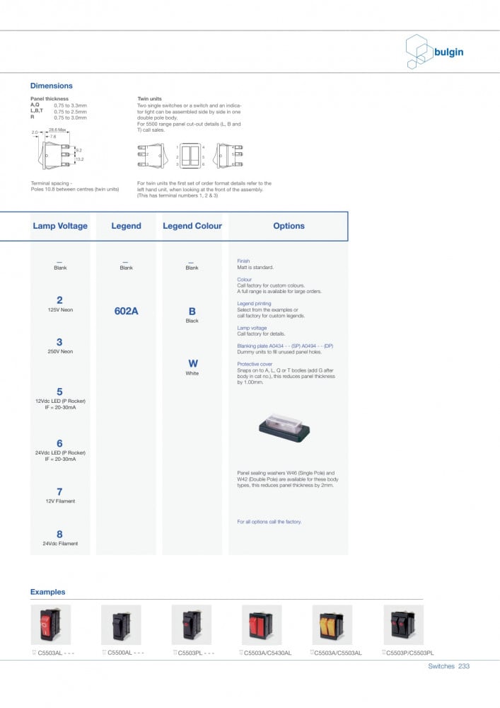 Bulgin 1500 Series datasheet page 4