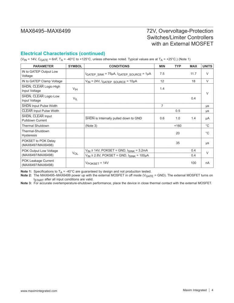 MAX6495 datasheet page 4