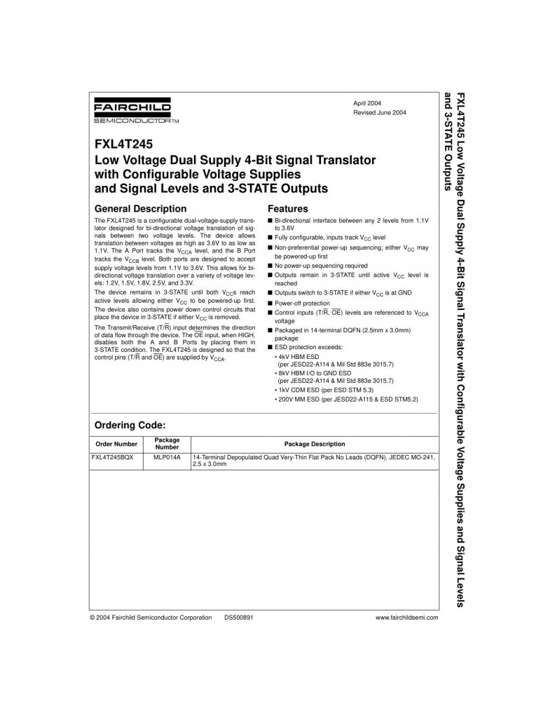 FXL4T245 document page 2