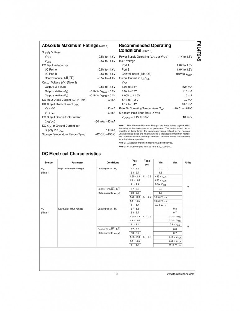 FXL4T245 document page 4