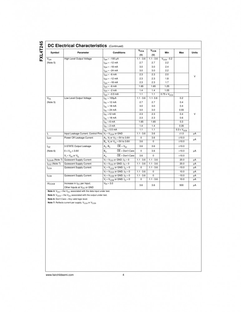 FXL4T245 document page 5