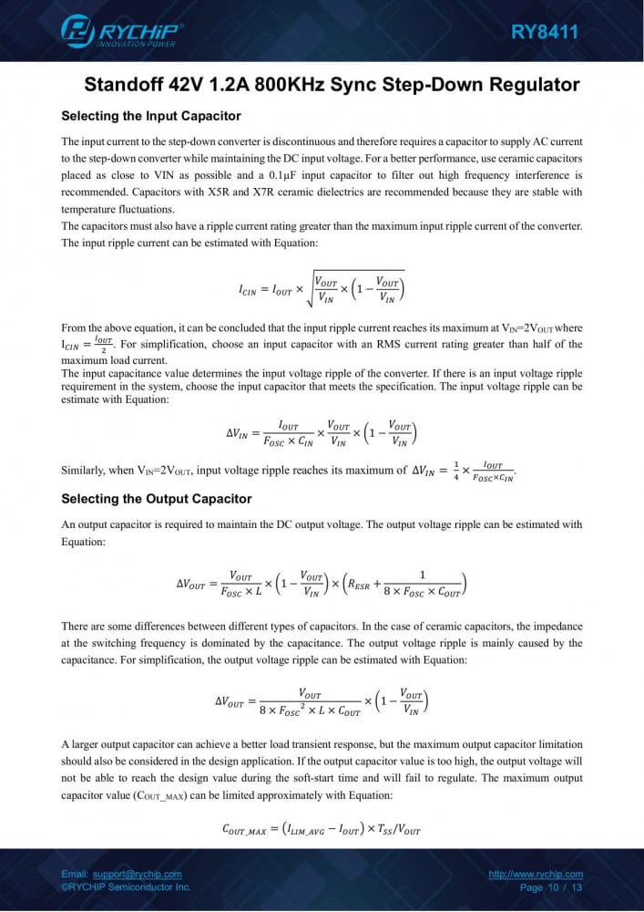 RY8411 datasheet page 10