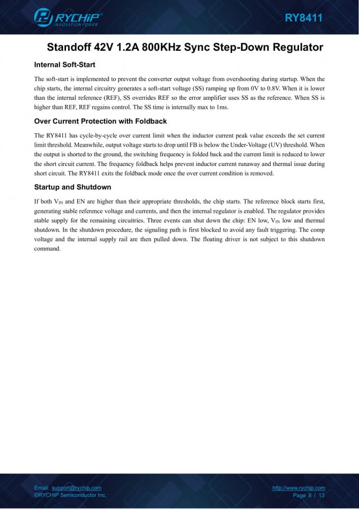 RY8411 datasheet page 8
