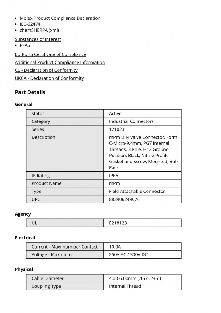 Molex C19 packaging specification page 2