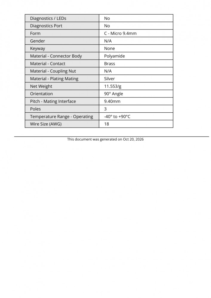 Molex C19 packaging specification page 3