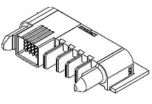 5.50mm Pitch EXTreme Ten60Power Right-Angle Power Blade, 2 DC Power Circuits, Standard Solder Tail