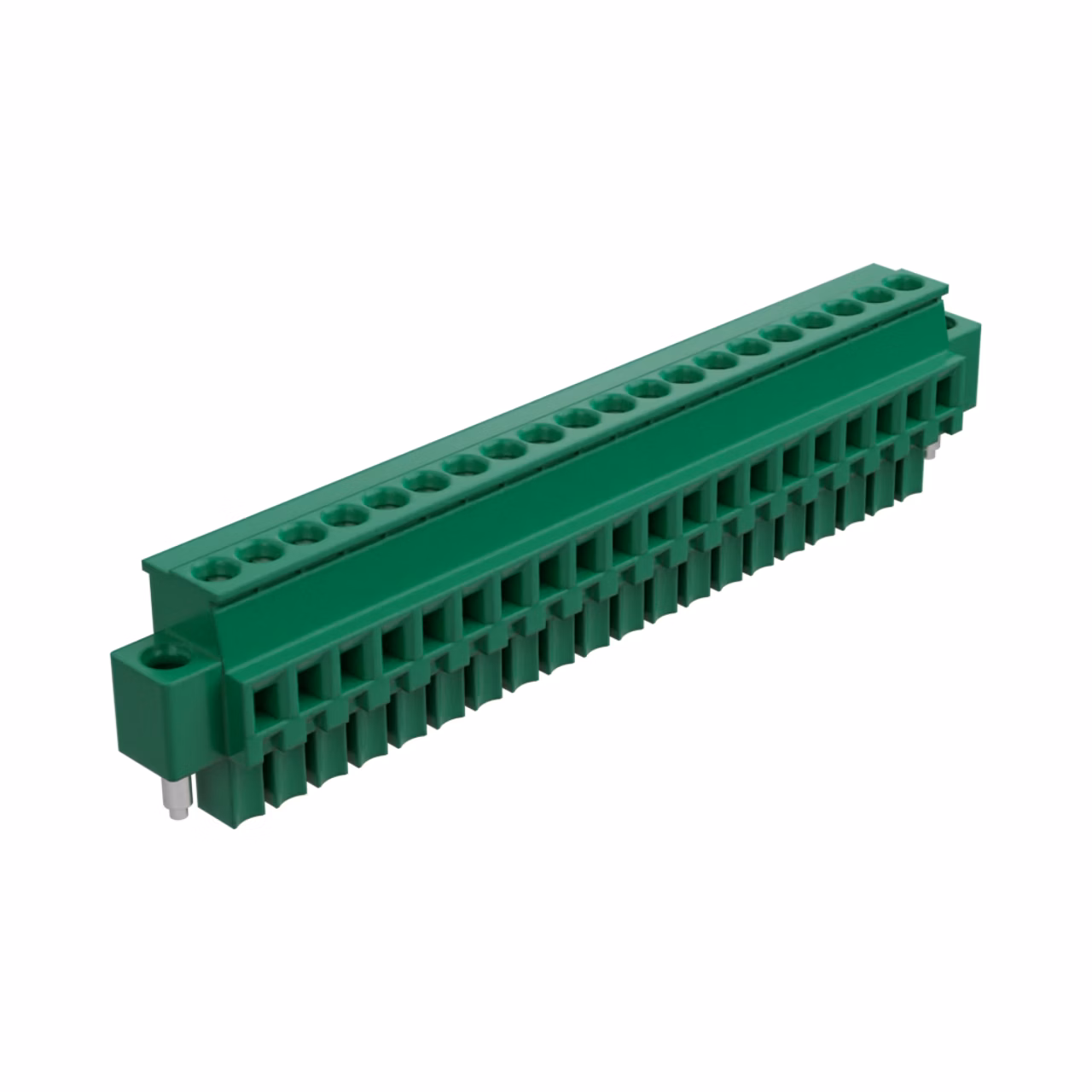 3.81mm Pitch Eurostyle Vertical Plug, with Retention Screws and Standard  Imprinting, Rear Wire Entry, Green Housing, 20 Circuits for sale